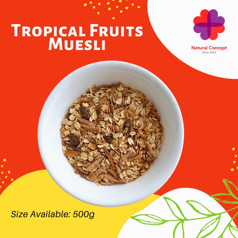 Premium Tropical Fruits Muesli Mixed Rolled Oats 500g | Shopee Malaysia