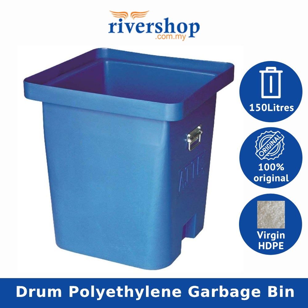 150 Liter Multi-Purpose DRUM Polyethylene Garbage Compost WasteBin ...