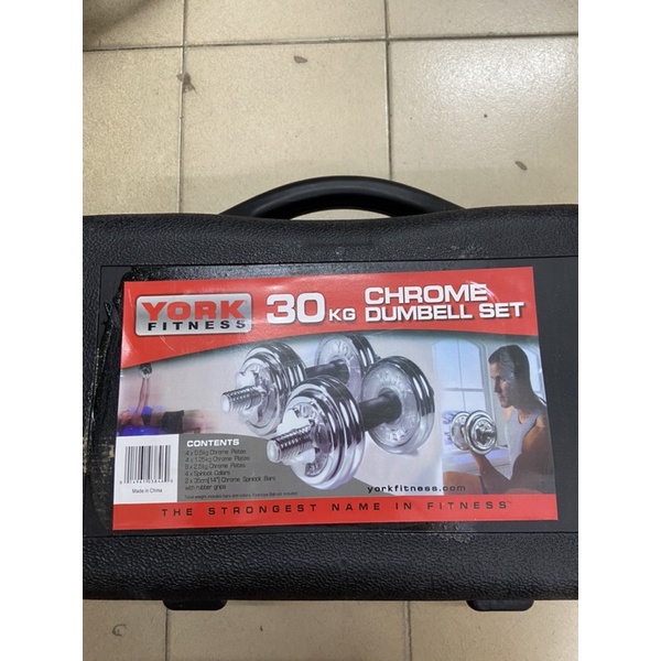 York 30 KG Chrome Dumbell Set | Shopee Malaysia