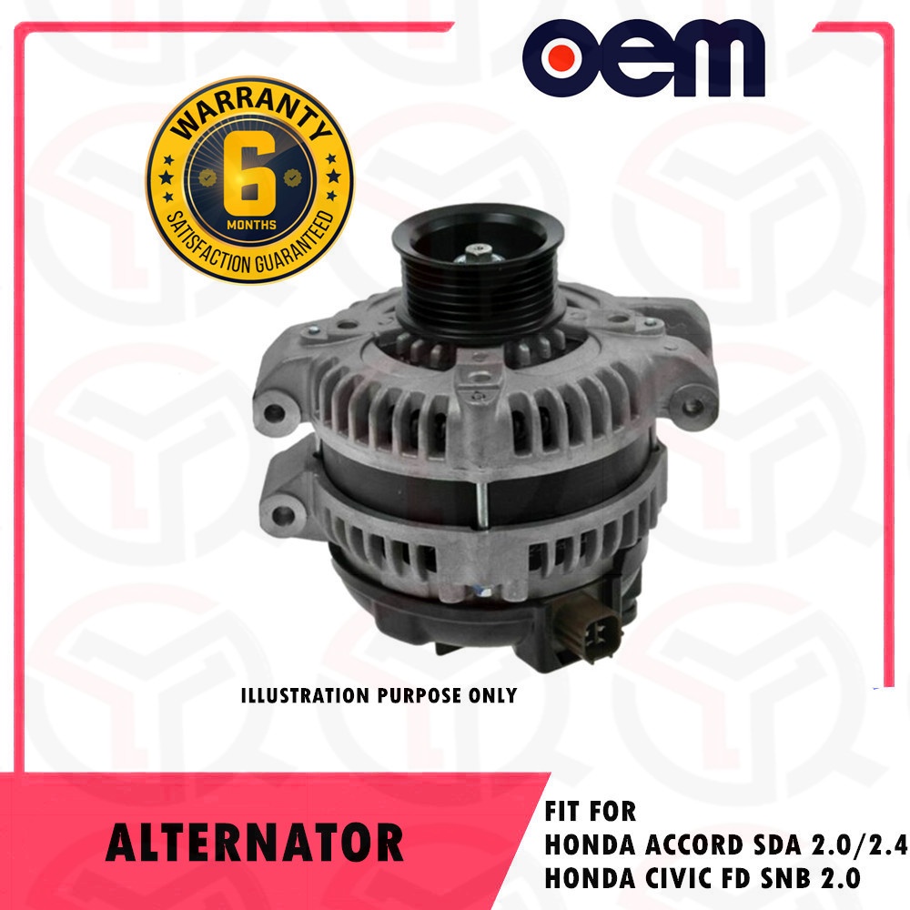 (NEW) HONDA ACCORD SDA 2.0/2.4 CIVIC FD SNB 2.0 ALTERNATOR (31100-RAA ...