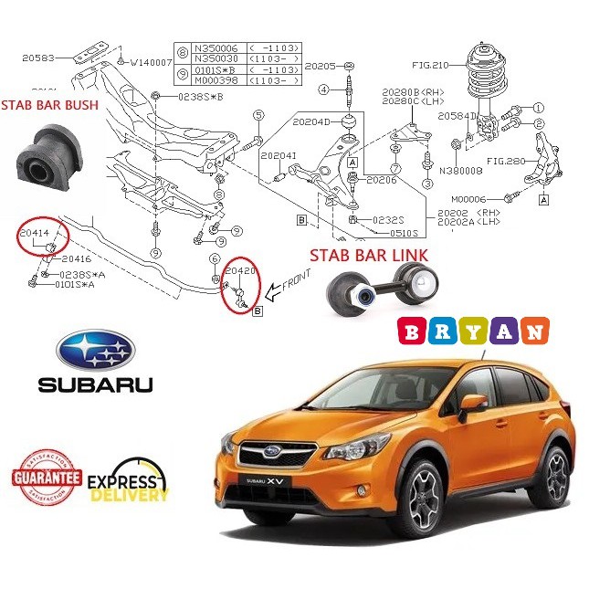 STABILIZER LINK FRONT ( STAB LINK ) / STABILIZER BUSH FRONT ( STAB BUSH ...