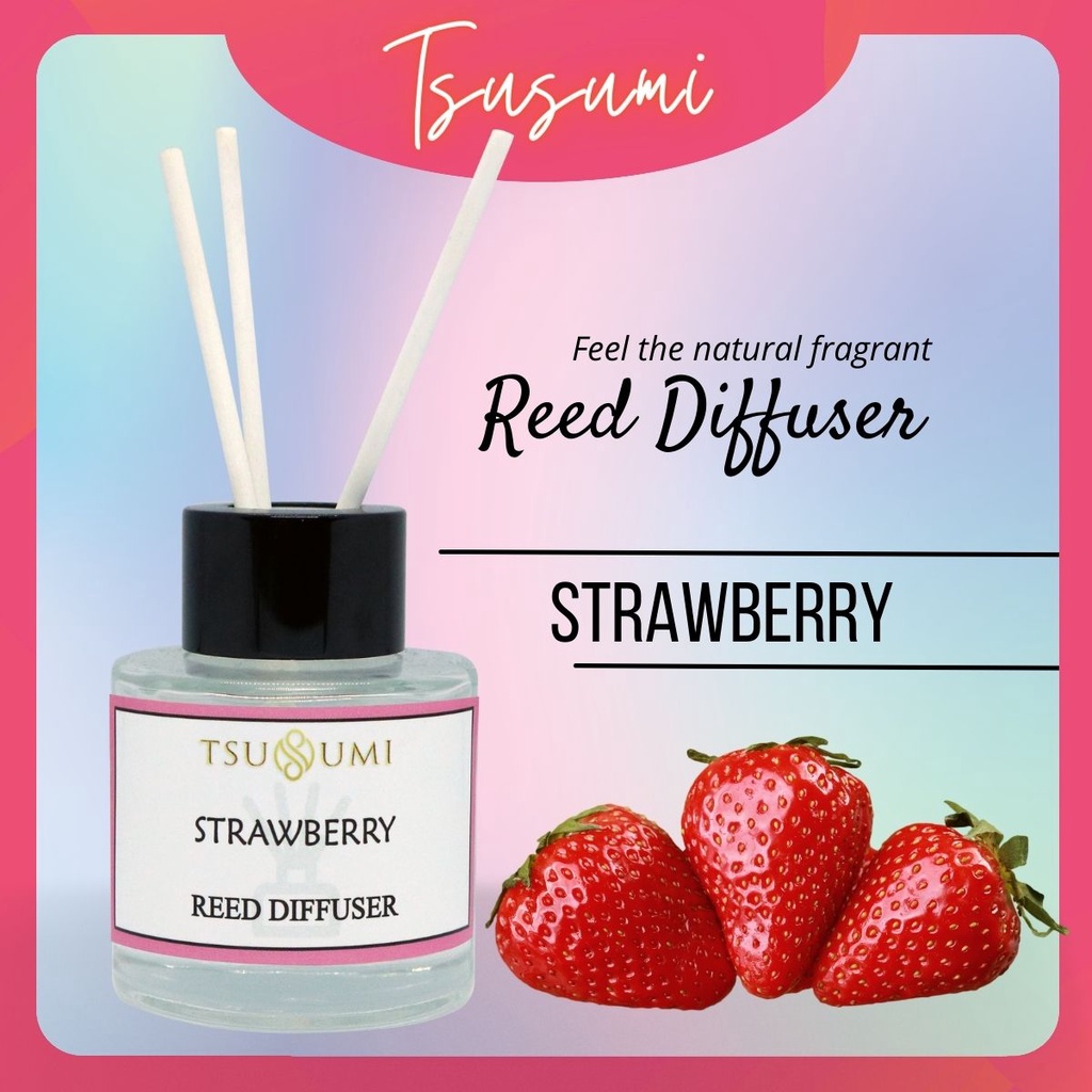 Strawberry Reed Diffuser 50ml Air Freshener Perfume Room Home Fragrance ...