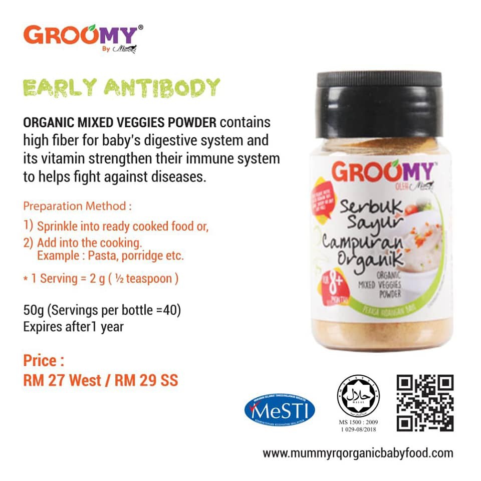 organic mixed veggies powder (8m+,50g) | Shopee Malaysia