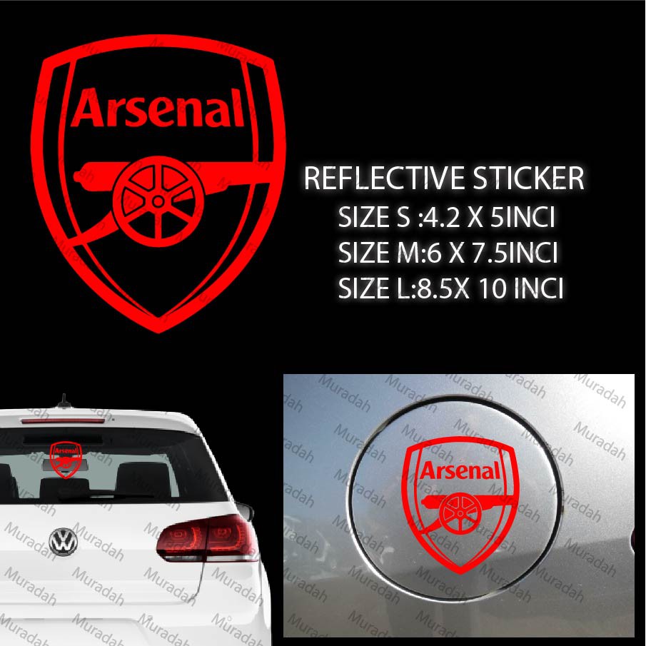 ARSENAL HIGH GRADE CAR STICKER REFLECTIVE | Shopee Malaysia