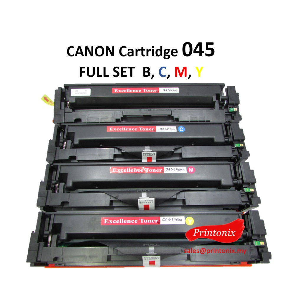 Full Set Canon 045 Cartridge 045 Compatible toner (Black, Cyan, Magenta ...