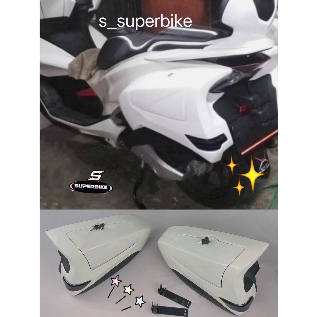 Side Box Fibre Honda PCX 150 2018 Jadi Kental Aura Turing SPECIAL ...