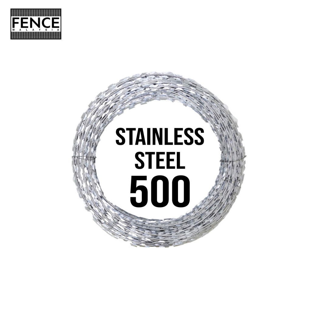 RAZOR BARBED WIRE 500mm (Roll Type) (1 Gulungan Setiap Pesanan ...