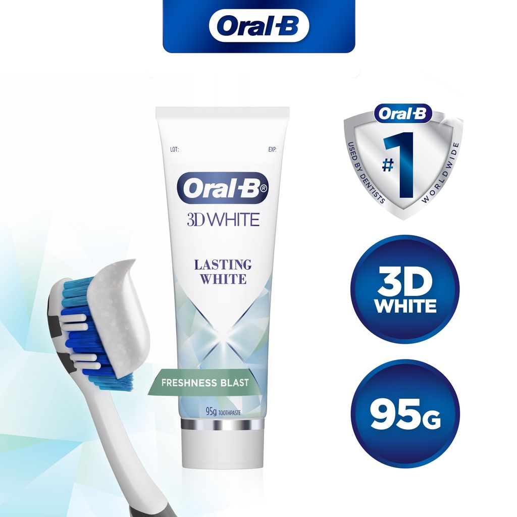 Oral-B 3DWhite Lasting White Freshness Blast Toothpaste (95g) | Shopee ...