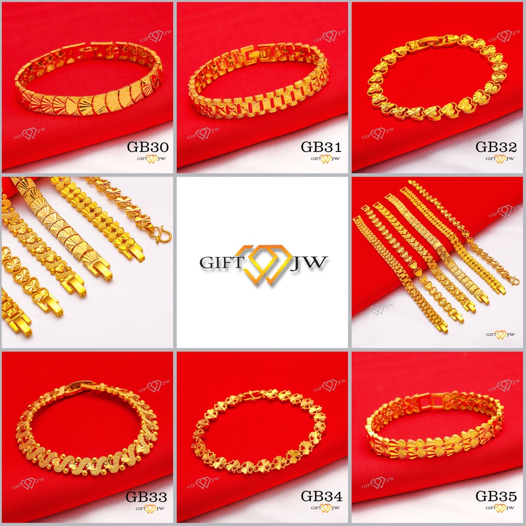 JW Korean Style Gelang Tangan Emas Korea /Rantai Tangan Emas Korea/Gold ...