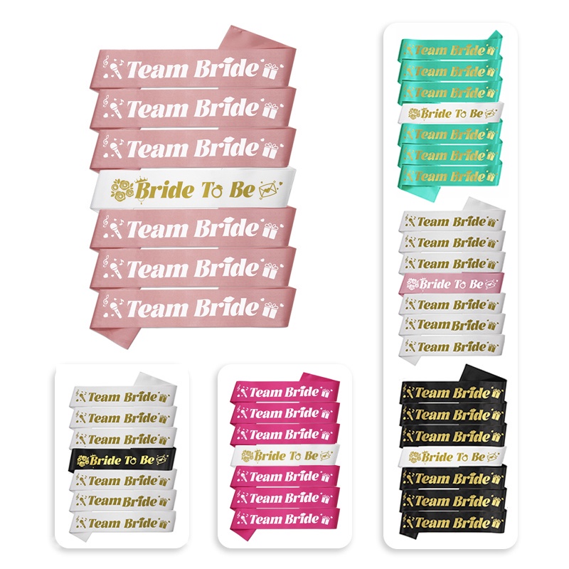 6+1 Bride to Be and Team Bride Sash Set Hen Night Bachelorette Party ...