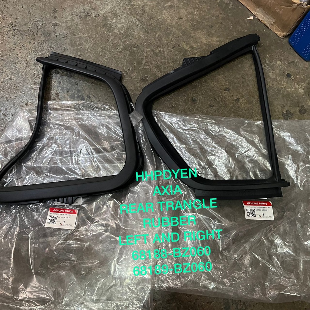 PERODUA AXIA REAR (LEFT / RIGHT) TRIANGLE GLASS RUBBER [68188-BZ060 ...