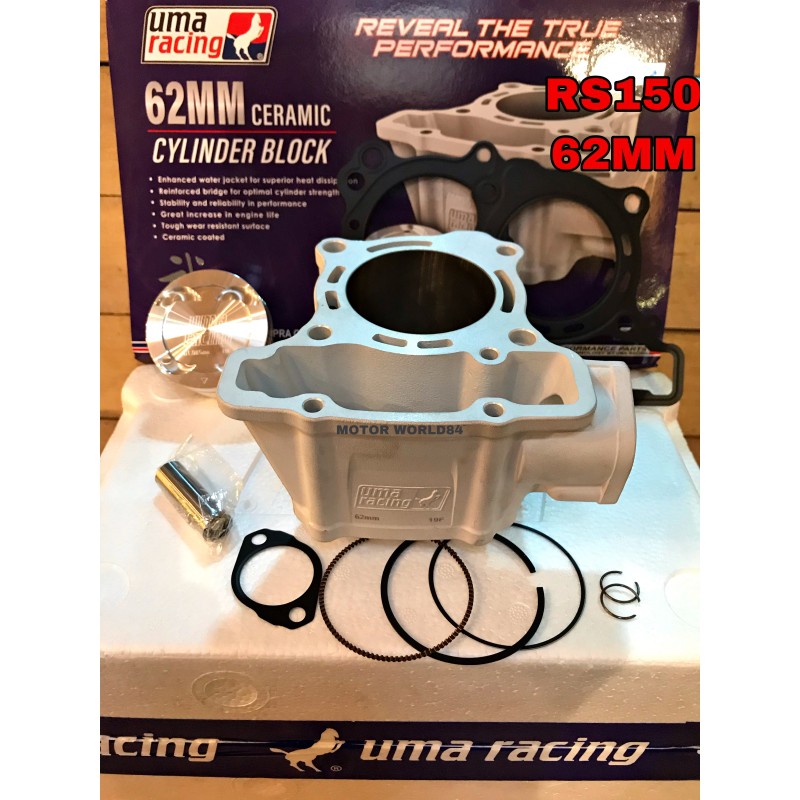 BLOCK RS150 62MM CYLINDER BLOCK RACING CERAMIC UMA RACING | Shopee Malaysia