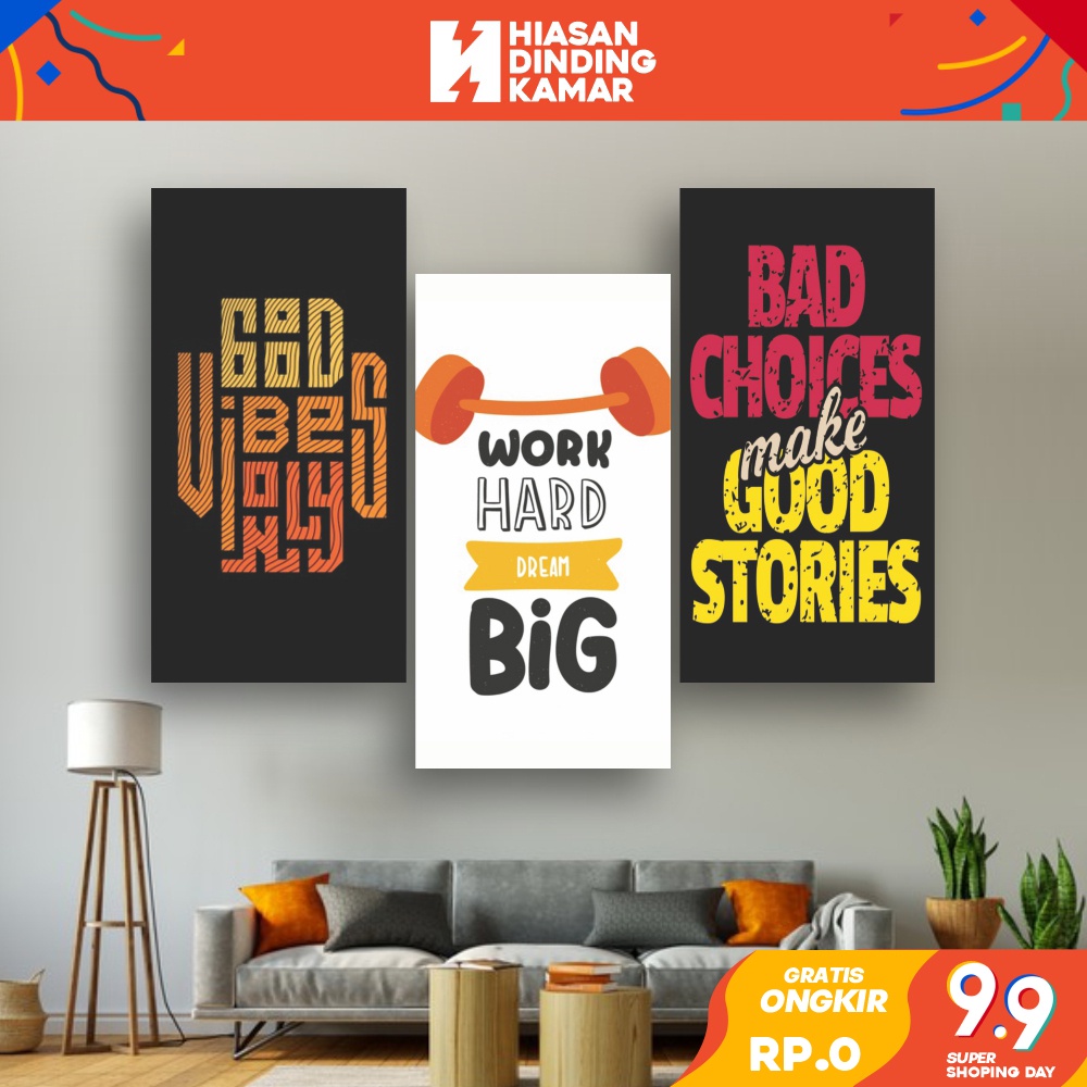 HIASAN DINDING Wall Hanging Room Display Home Office Words Motivation ...