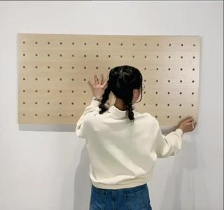 Amy Ready Stock Solid Wood Pegboard Board Wall Display Rack Peg Board ...