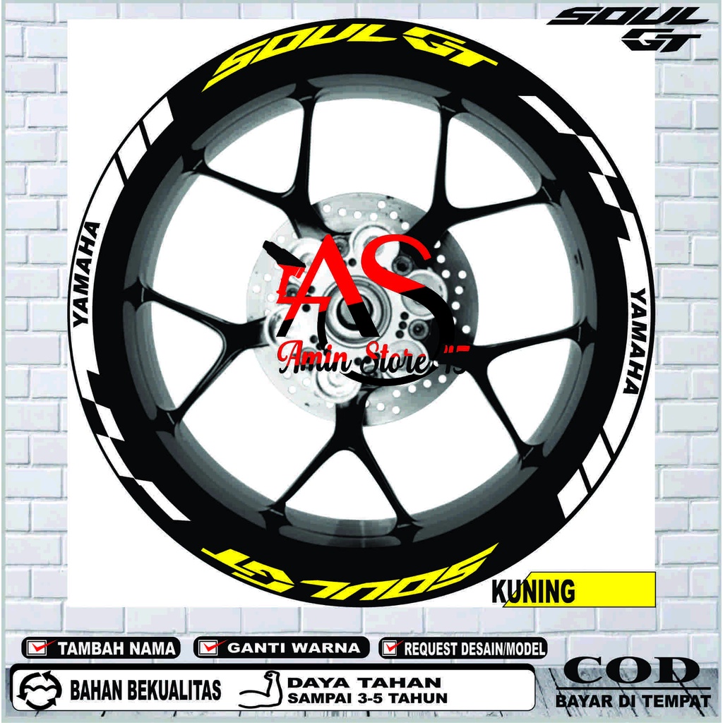 Soul GT Rim Sticker, Soul GT Variation Rim Lis, Yamaha Soul GT ...