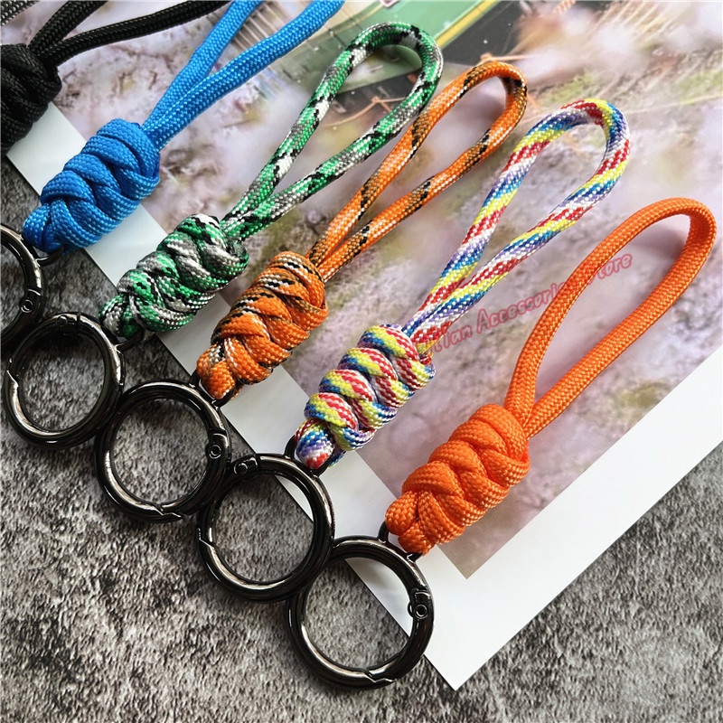 Keychain Heavy Metal Key Ring Lanyard Strong Strap for Keys Braided ...