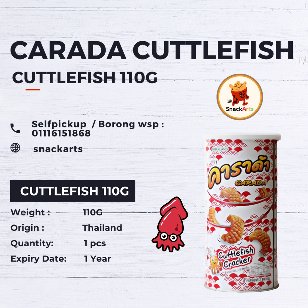 Carada Rice Ball Cuttlefish snacks Thailand Snack 90G/110G🔥 | Shopee ...