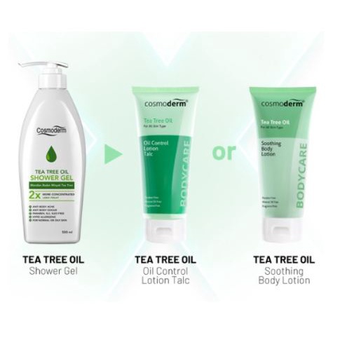 Cosmoderm Tea Tree Oil Body washes 500ML | Shopee Malaysia