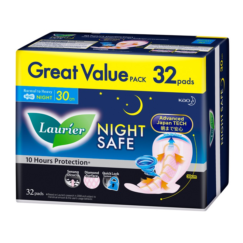 LAURIER Night Safe Wing (30cm x 32s) | Shopee Malaysia