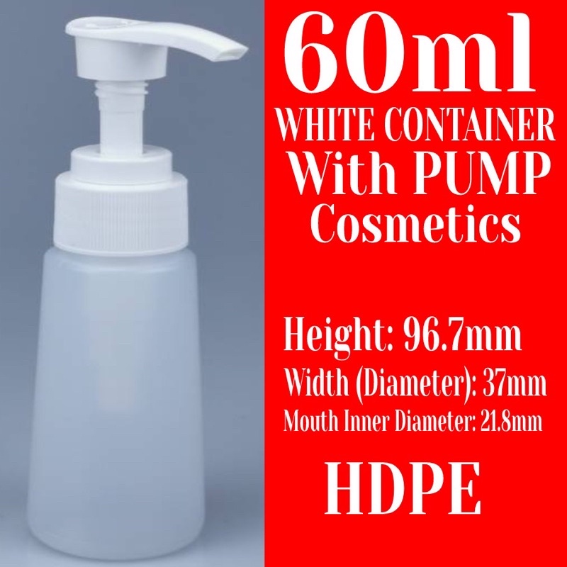 PROMOSI!! 60ml BOTOL SPRAY PENUTUP PAM untuk KOSMETIK (HDPE) | Shopee ...