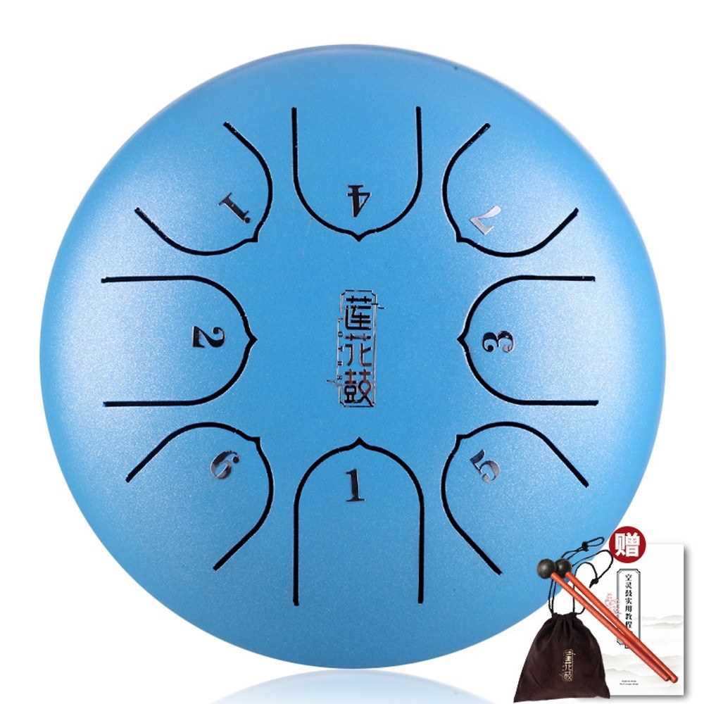 6in Metal Tongue Drum Mini 8-Tone Hand Pan Drums with Drumsticks ...