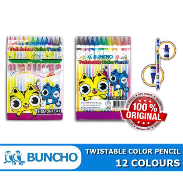 Buncho Twistable Optional Any 12 colors , 任选12种颜色，Pilihan 12 warna ...