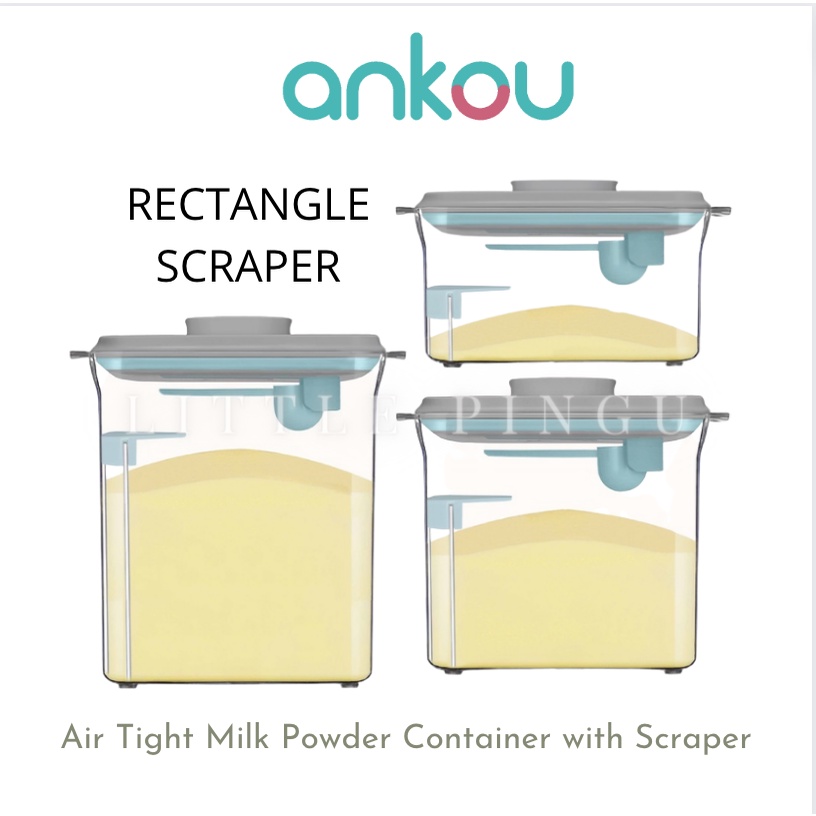ANKOU Air Tight Milk Powder Container with Scraper - Rectangle Scraper ...