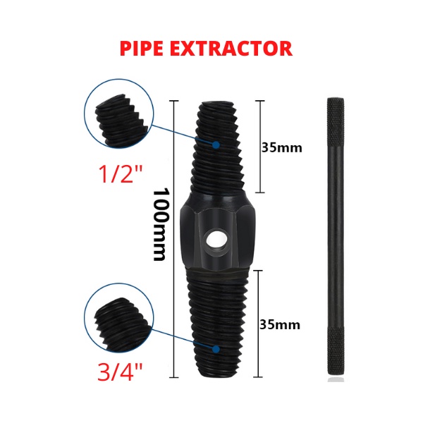 Broken Water Tap Pipe Extractor Removal Inner Thread Maker Repair ...