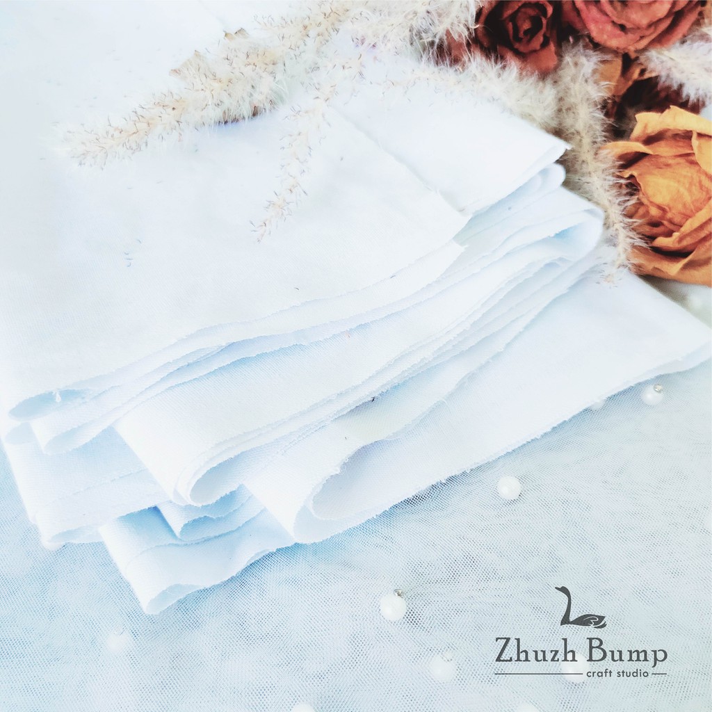Plain White Cotton Fabric Cloth 36 inch 42 inch | Kain Kapas Putih ...