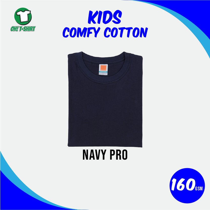 OREN SPORT Children Kid Youth Kanak Plain T-shirt - Navy Pro CT52 ...