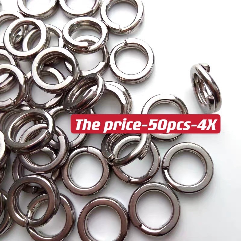 304 steel split Ring 50pcs 4× ikan JIG Micro JIG Fishing Jig lure Metal ...