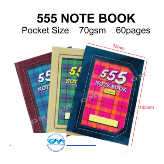 CAPTAIN 555 NOTEBOOK 60PAGES | BUKU NOTA 555 | POCKET NOTEBOOK | BUKU ...