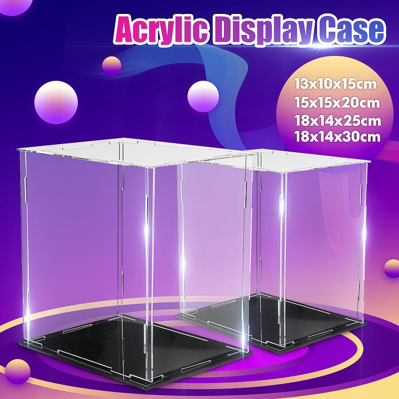 New Clear Acrylic Display Show Box Case Cube Toy Dust proof Tray ...