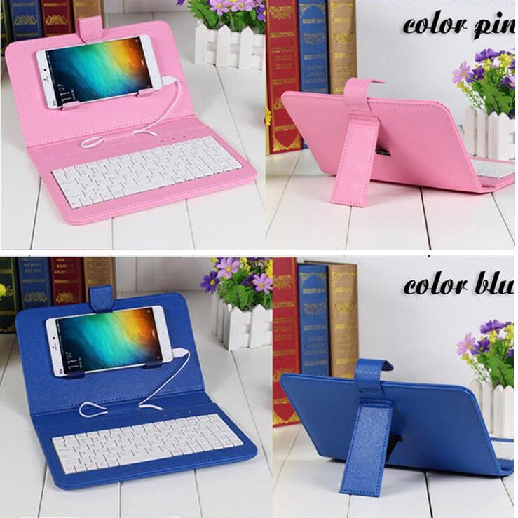 Universal Android phone Micro Usb OTG wired keyboard holster for 4.5 ...