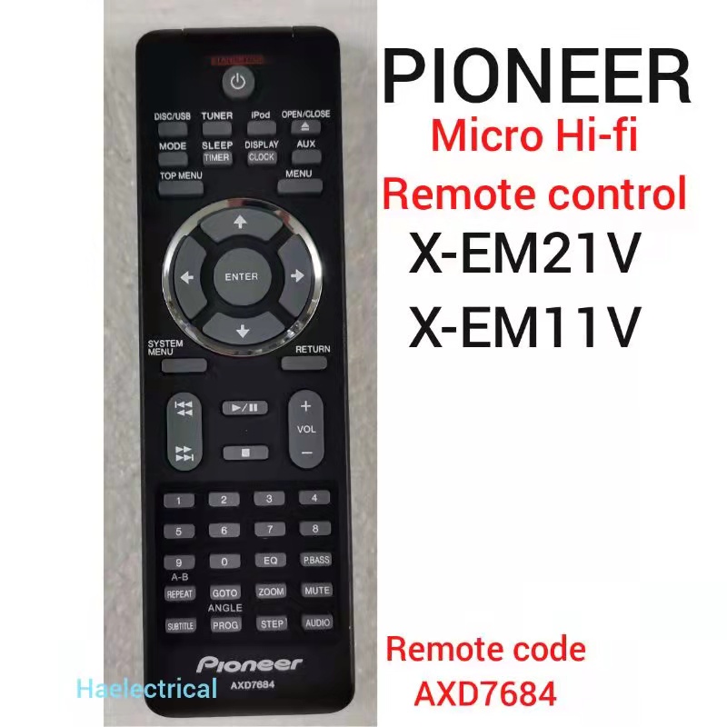 Pioneer Micro Hi-Fi Remote control AXD7684 X-EM21V X-EM11V | Shopee ...