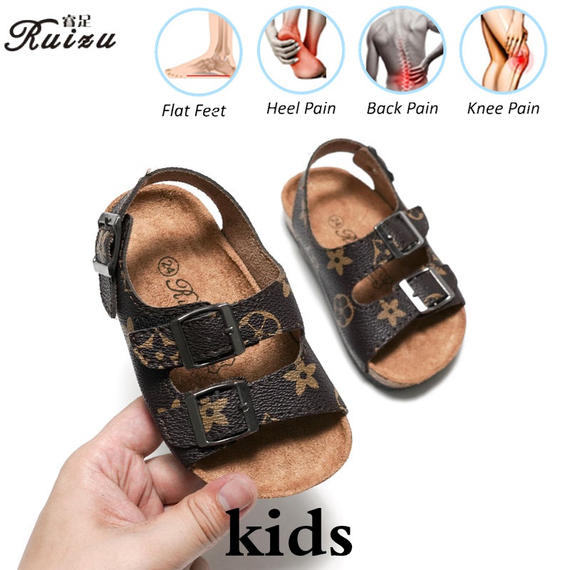 2022 Ruizu Birkenstock style kids Cork sandals boys' sandals girls ...