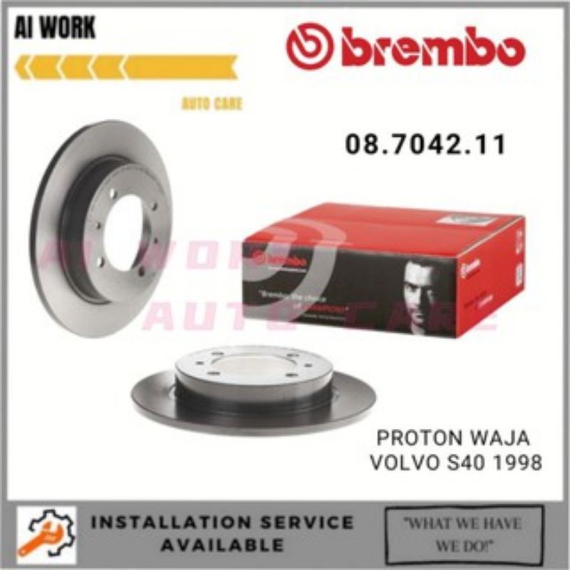 𝑹𝑬𝑨𝑫𝒀 𝑺𝑻𝑶𝑪𝑲 ORIGINAL BREMBO REAR DISC ROTOR PROTON WAJA / VOLVO S40 ...