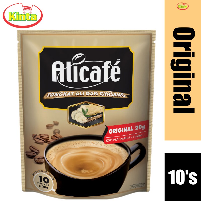 Alicafe Tongkat Ali & Ginseng Original 20gm (20gm x 10pcs) | Shopee ...