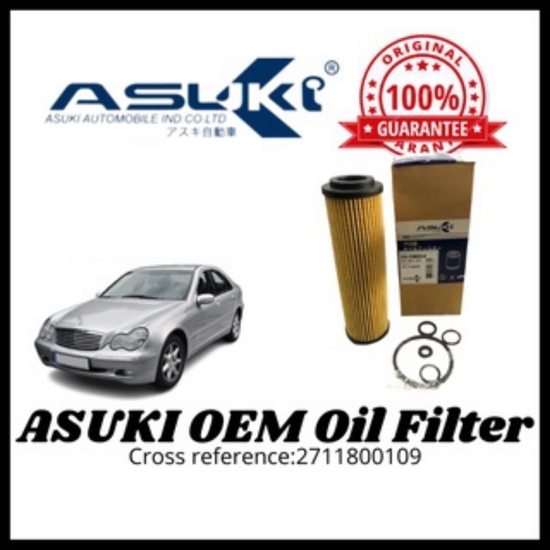 ASUKI Engine Oil Filter Mercedes Benz W203 W204 W211 W212 R171 R172 ...