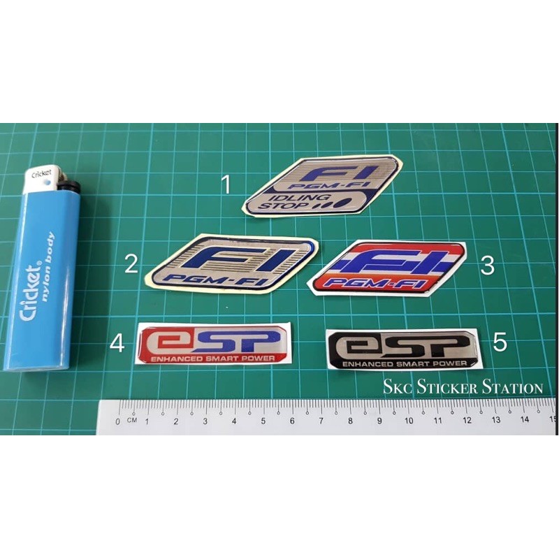 Sticker Honda EX5 F1 PGM / ESP Enhance Smart Power (Epoxy & Timbul) #f1 ...
