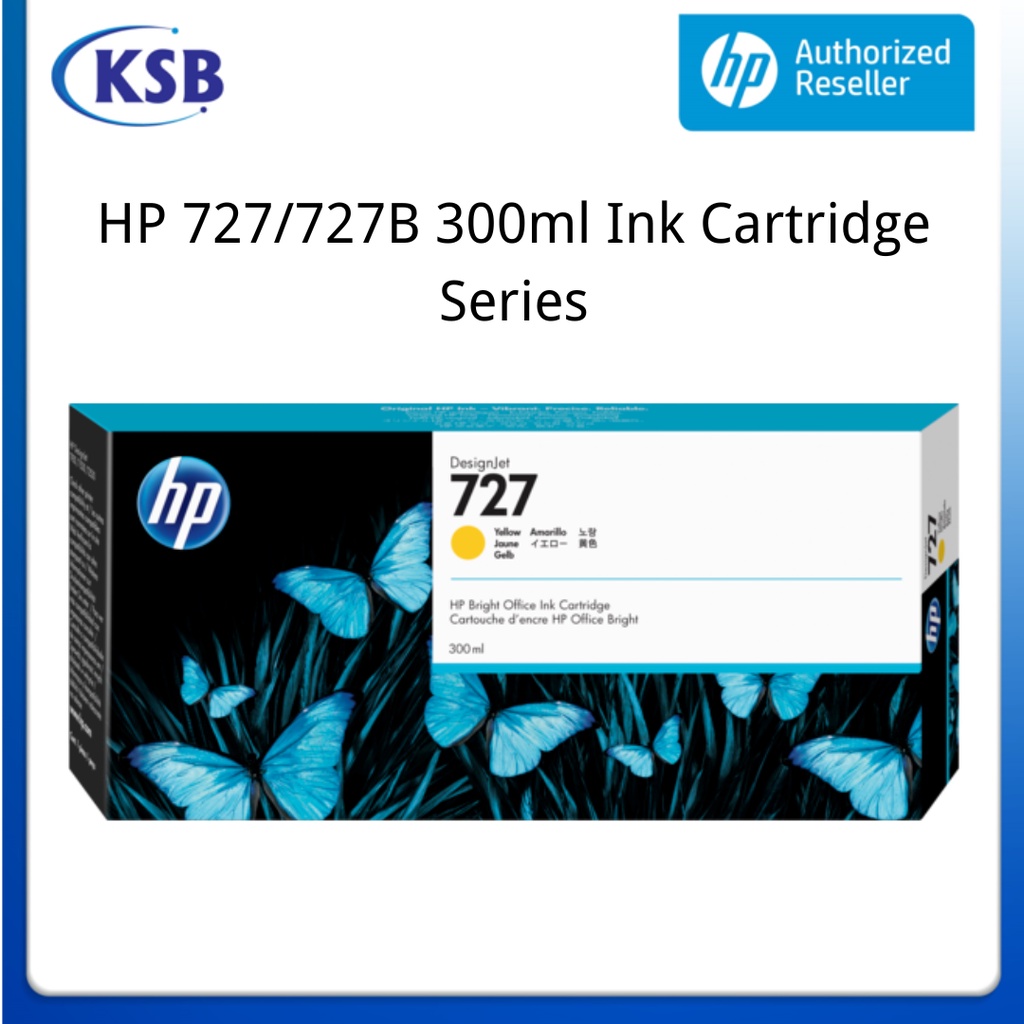 HP 727/727B 300-ml Ink Cartridge Series ( 3WX19A | 3WX20A | 3WX21A | F9J76A | F9J77A | F9J78A ...