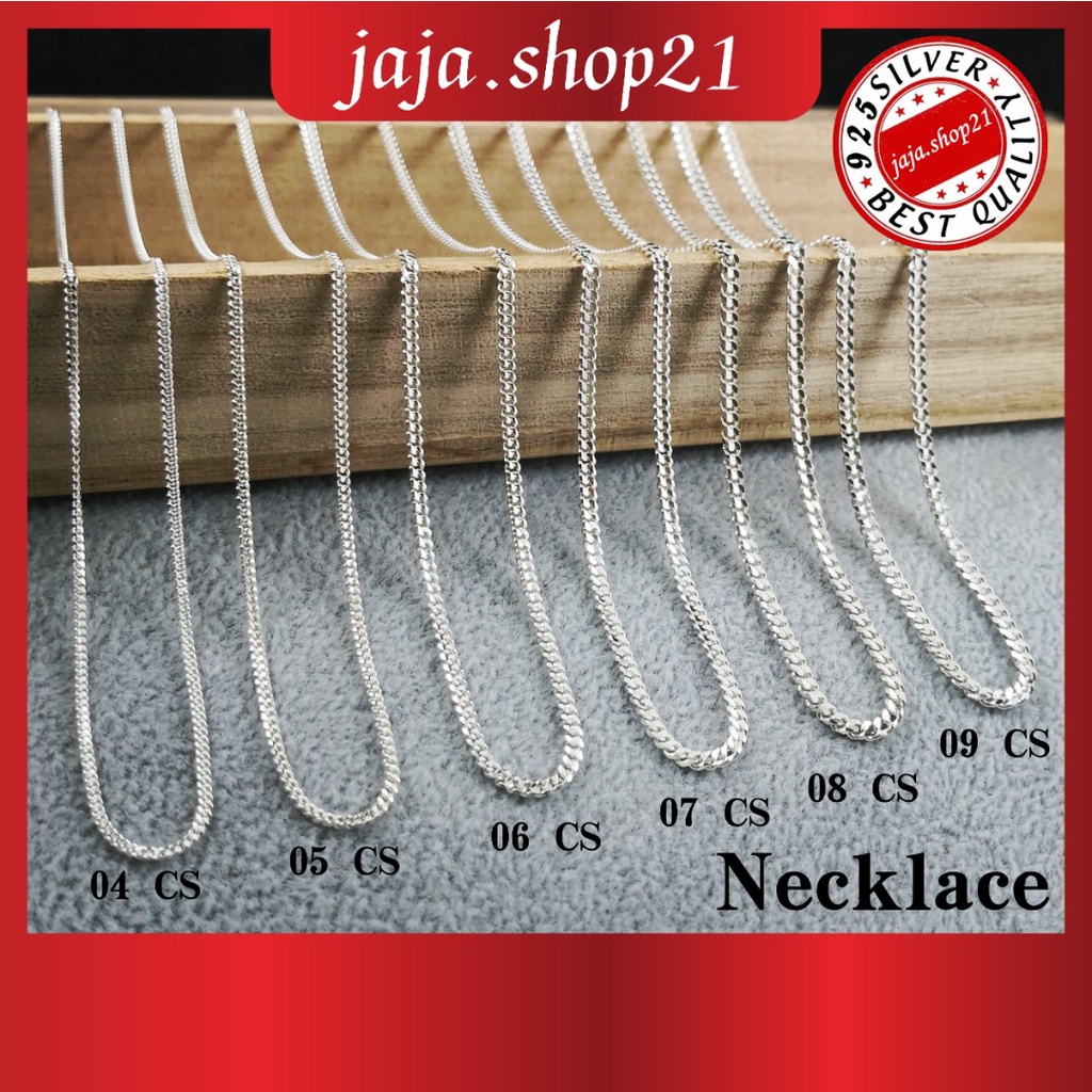READY STOCK | 925 Silver CS Necklace Chain | 925 纯银 CS 项链 | Rantai ...