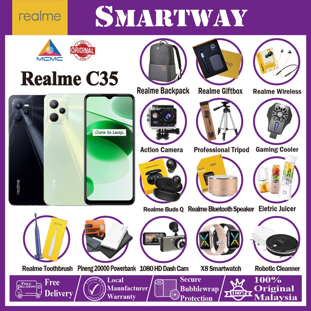 Realme C35 [4GB+64GB] [4GB+128GB][6GB+128GB ROM] 50MP Ai Triple Camera ...