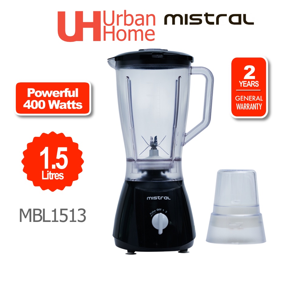 Mistral Blender Powerful with Multipurpose Grinder (1.5L/400w) MBL1513 ...