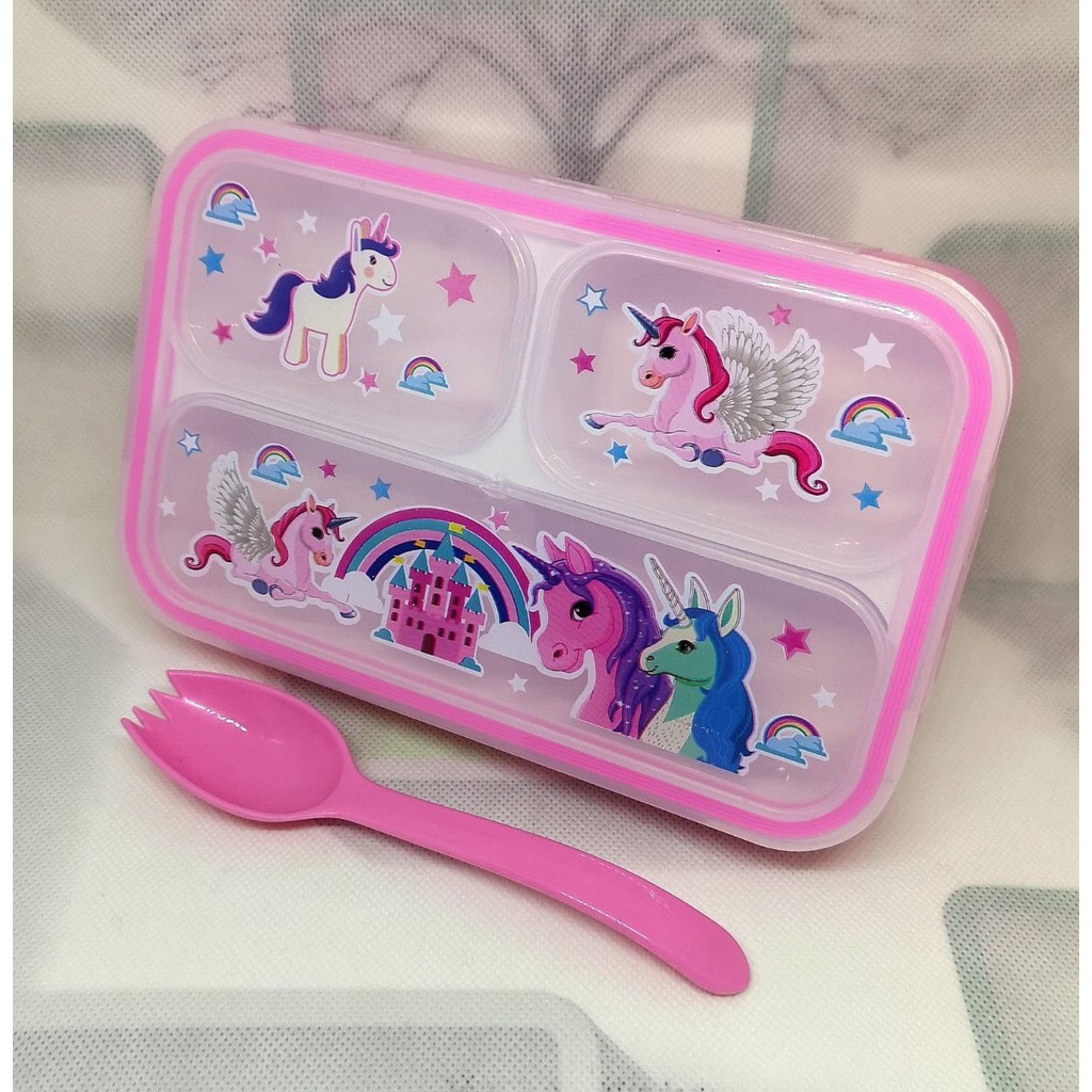 Places To Eat 3 Bulkhead Anti-Spill - Lunch Box 3 Bulkhead | Shopee ...