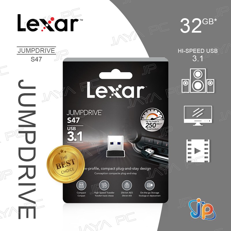 FlashDisk Lexar S47 Jumpdrive 32GB - Flash Disk 32 GB USB 3.1 | Shopee ...
