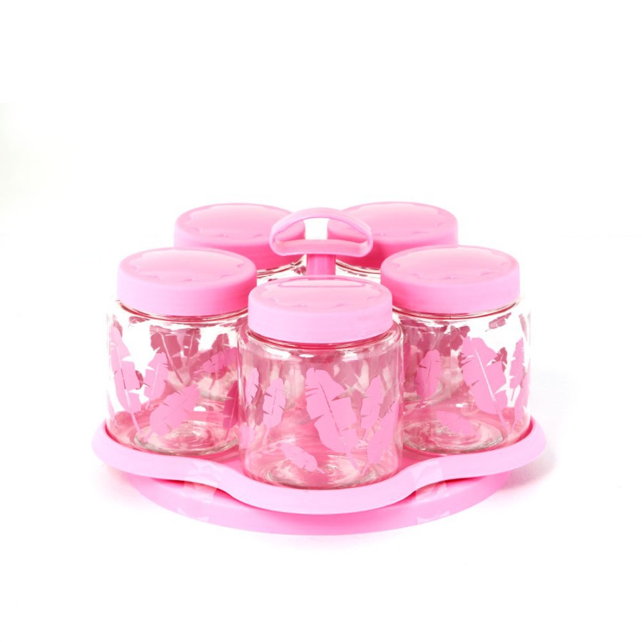 Spin Canister Carousel Set 5pcs BPA FREE/Plastic Swivel Jar Set ...
