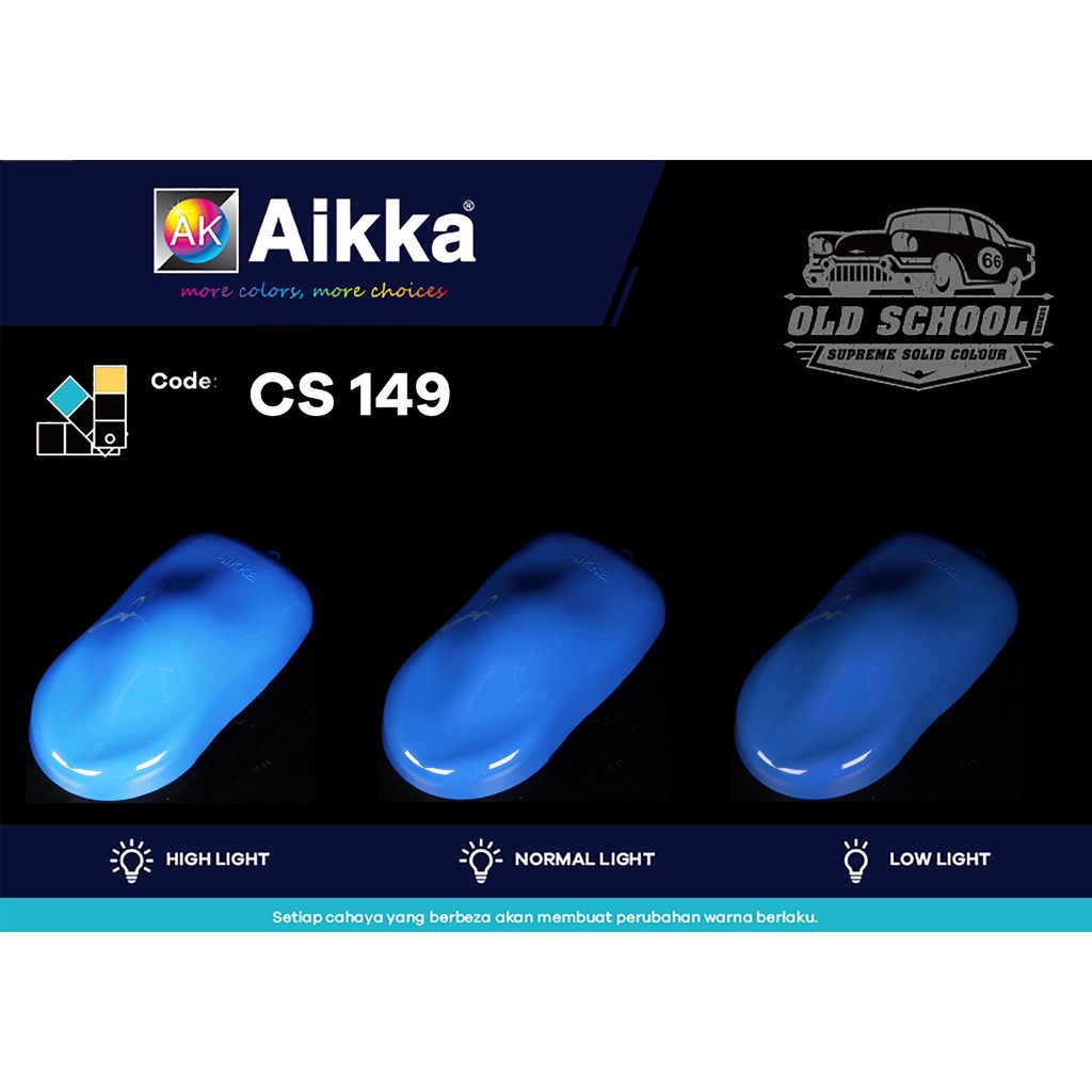 CS 149 SANTORIN BLUE - Aikka Old School Solid Series CS149 | Shopee ...