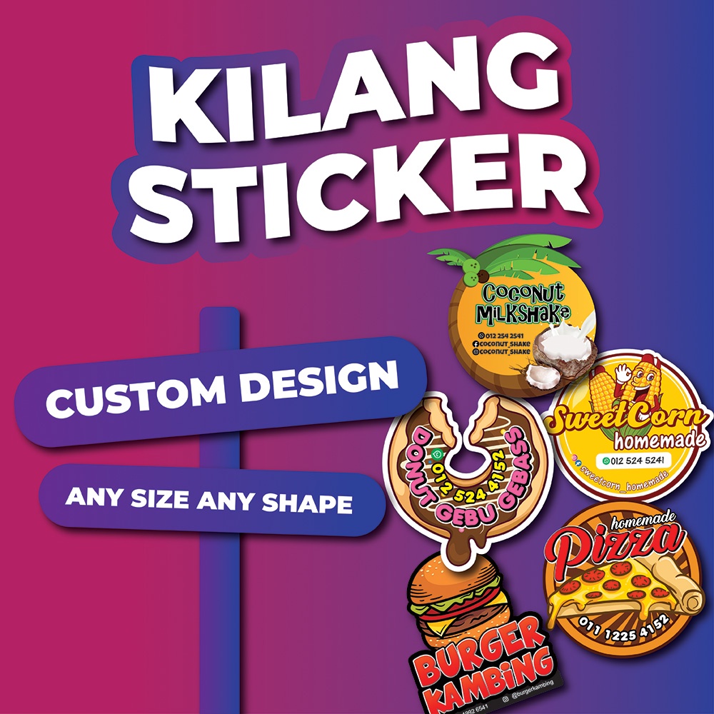 🔴CUSTOM DESIGN🔴 LABEL STICKER | Shopee Malaysia