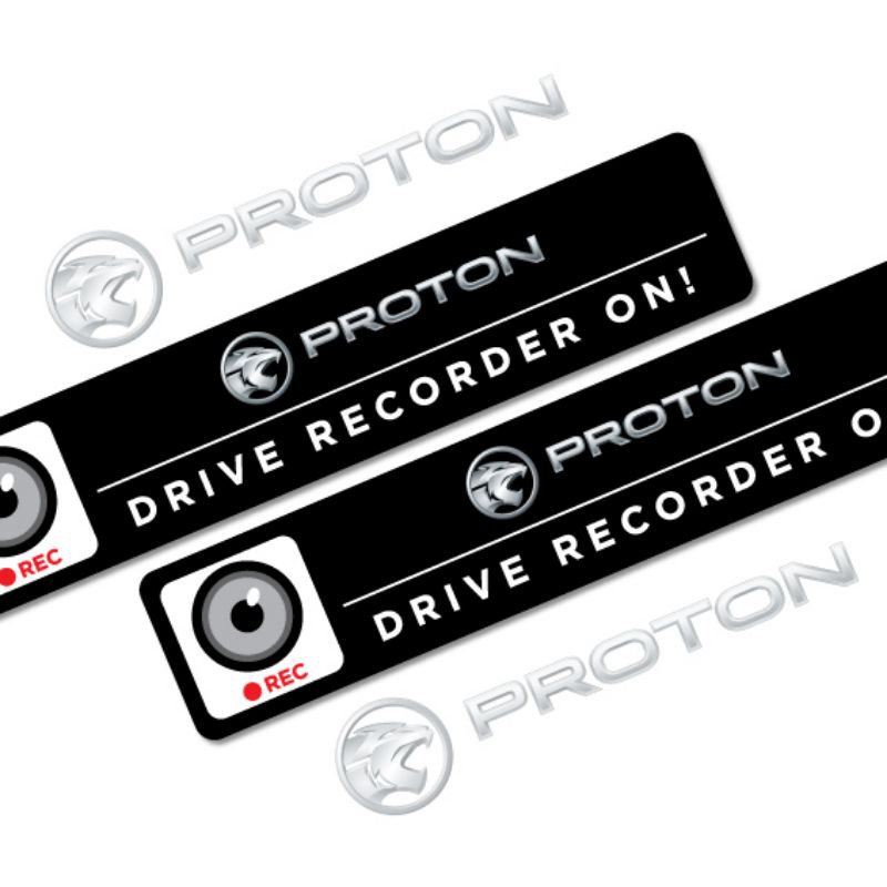 2PCS (P1) Drive Recorder Sticker for Proton X70 X50 Exora Persona Saga ...